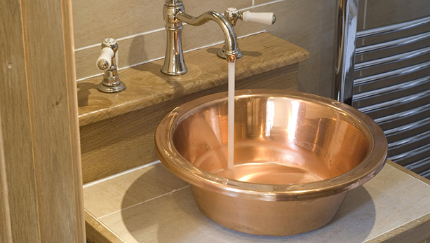 Engelska handfat Handfat - Koppar/Mässing - gamlamejeriet